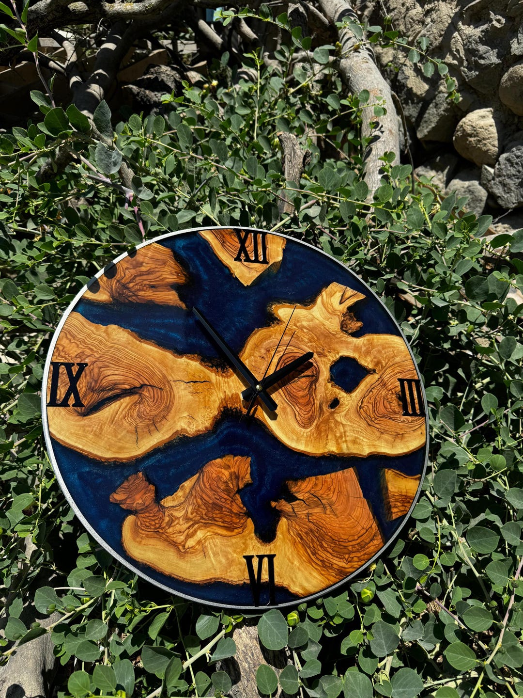 Epoxy Wooden Clock, Handcrafted Epoxy Clock, Custom Epoxy Wood Clock ...