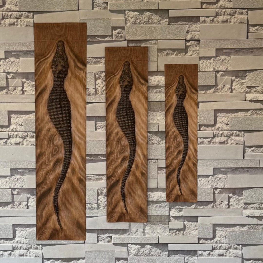 Rustic Wildlife Wall Art, Engraved Wood Carving, Wood Carved Picture ...