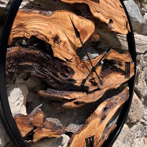 Big Wood and Metal Wall Clock, Wooden Wall Art, Made to Order Metal ...