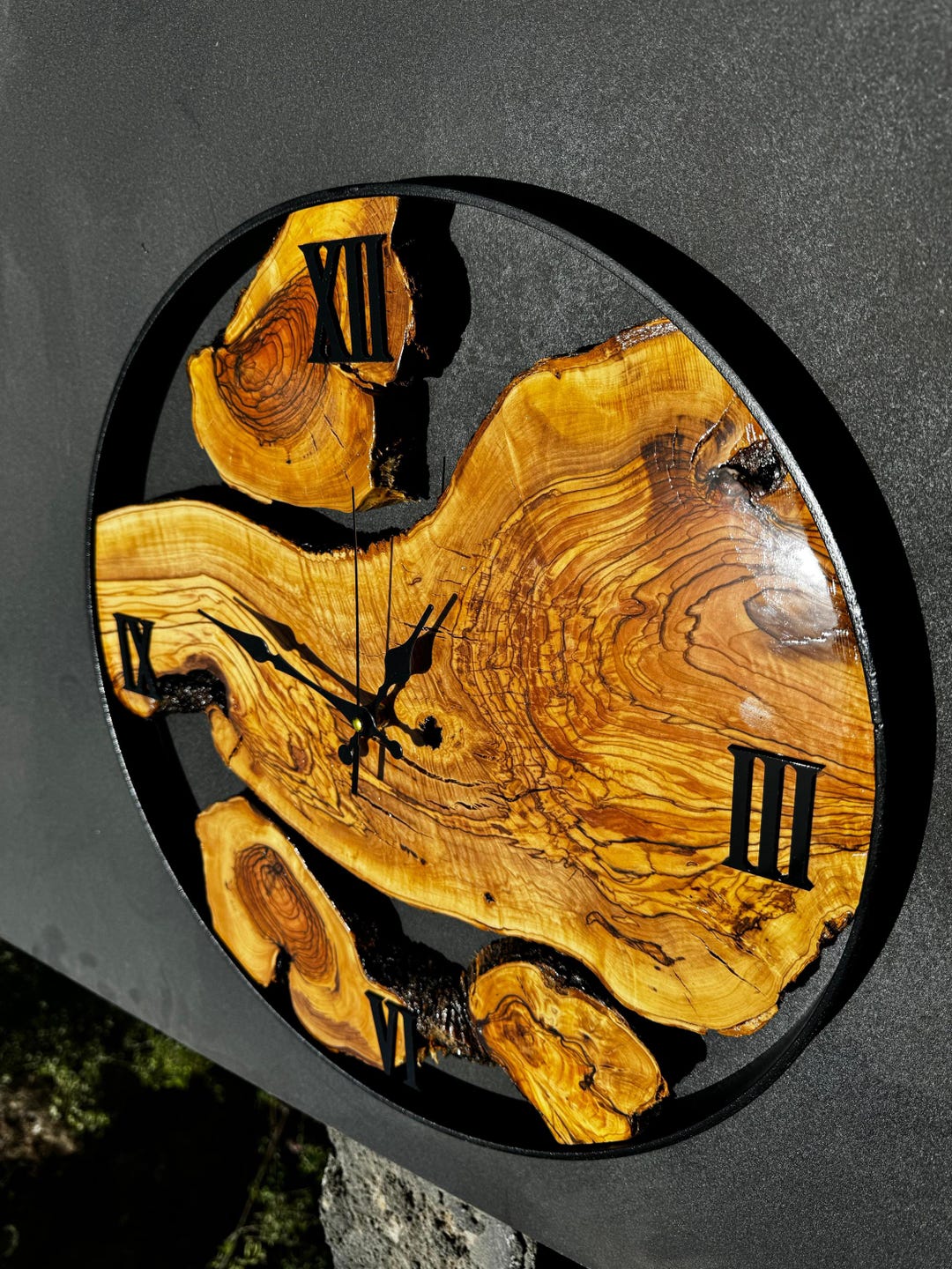 Wooden Wall Clock, Wall Decor Handcrafted Unıque, Rustic Wood Slice ...