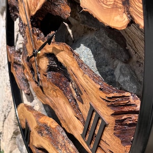 Big Wood and Metal Wall Clock, Wooden Wall Art, Made to Order Metal ...