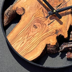 Custom Made Metal & Wood Wall Clock, Olive Wooden Rustic Wall Clock ...