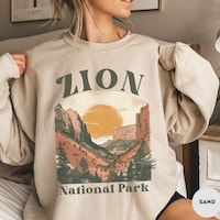 Zion National Park Sweatshirt | Utah Canyon | Hiking Outdoor Camping ...