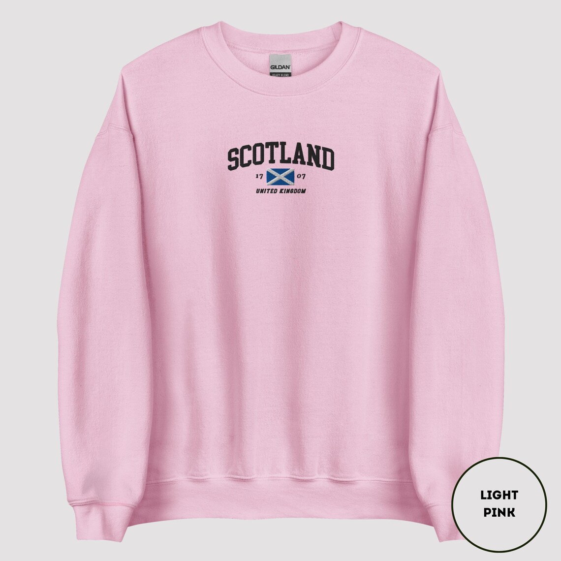 Scotland Embroidered Sweatshirt UK Crewneck Scottish Flag Embroidered ...
