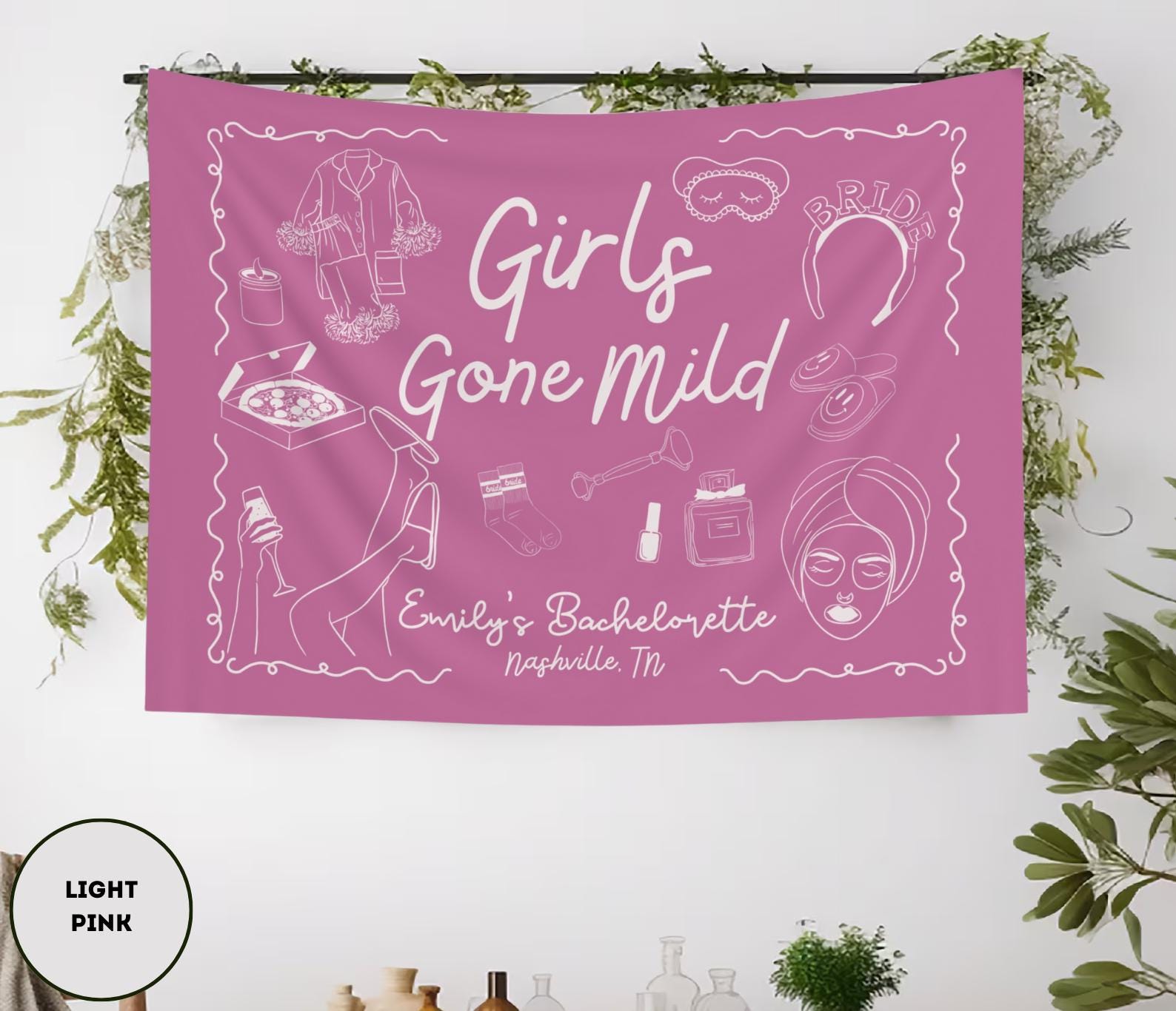 Girls Gone Mild Bachelorette Banner for Bach Party Welcome Sign Bach ...