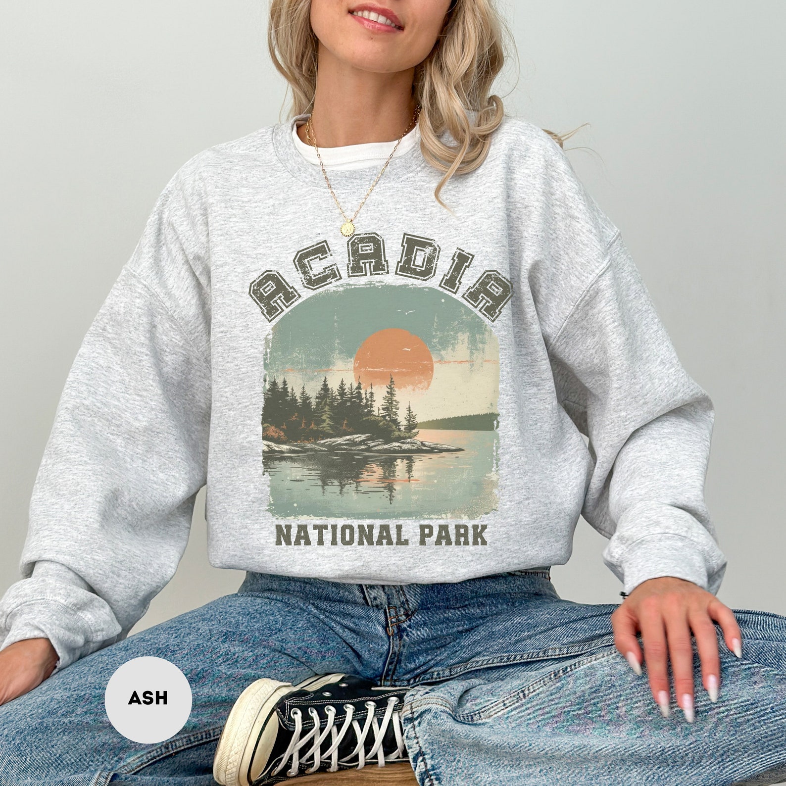 Acadia National Park Sweatshirt for Acadia Vacation Sweater Maine ...