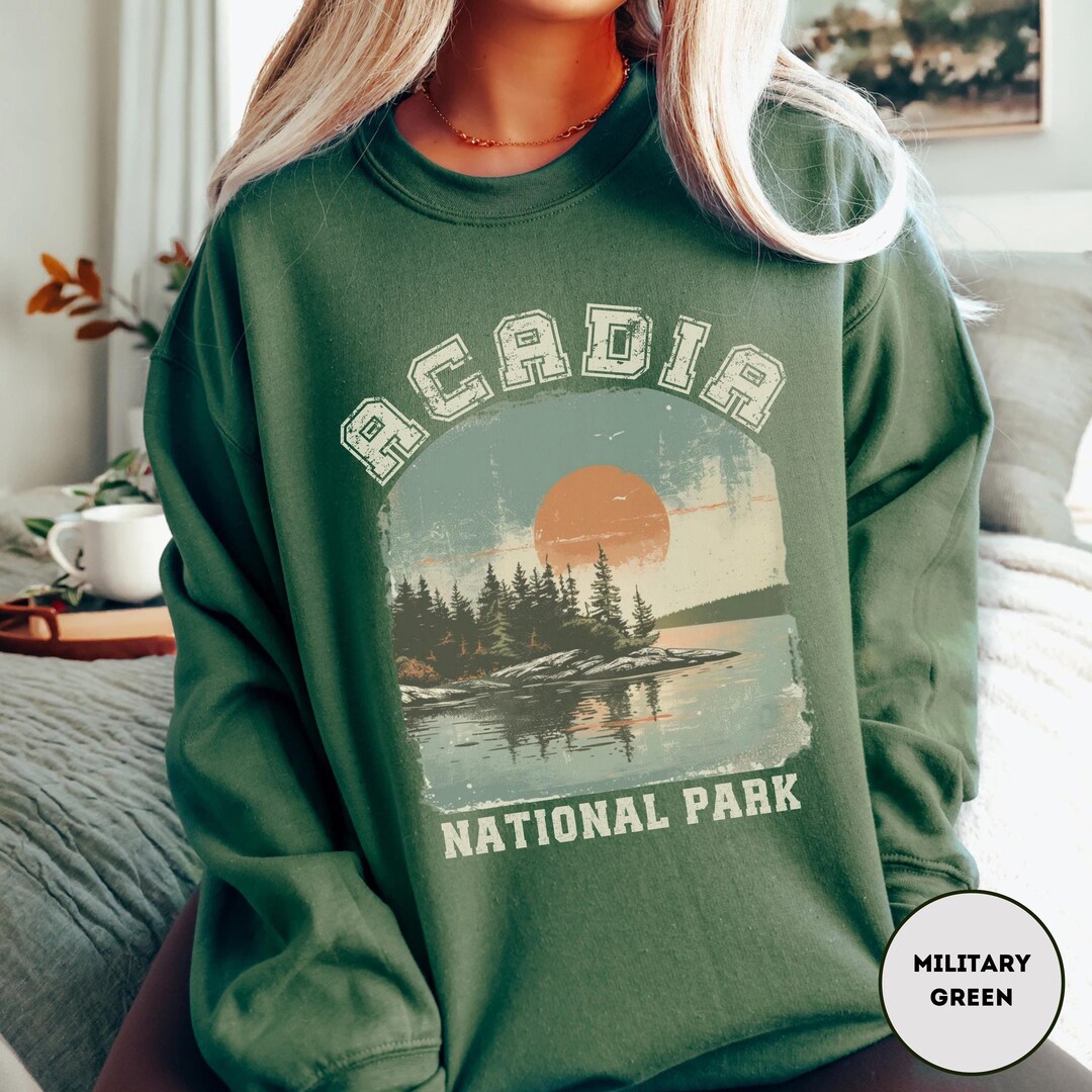 Acadia National Park Sweatshirt for Acadia Vacation Sweater Maine ...
