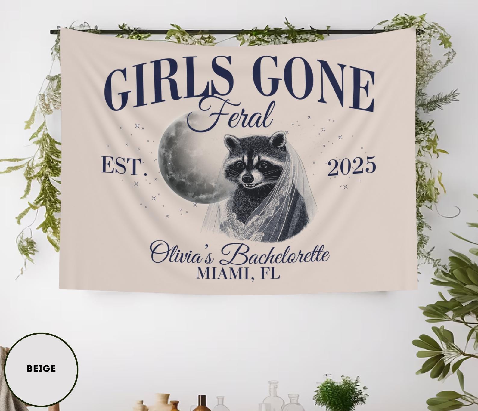 Girls Gone Feral Bachelorette Banner for Bach Party Welcome Sign Bach ...