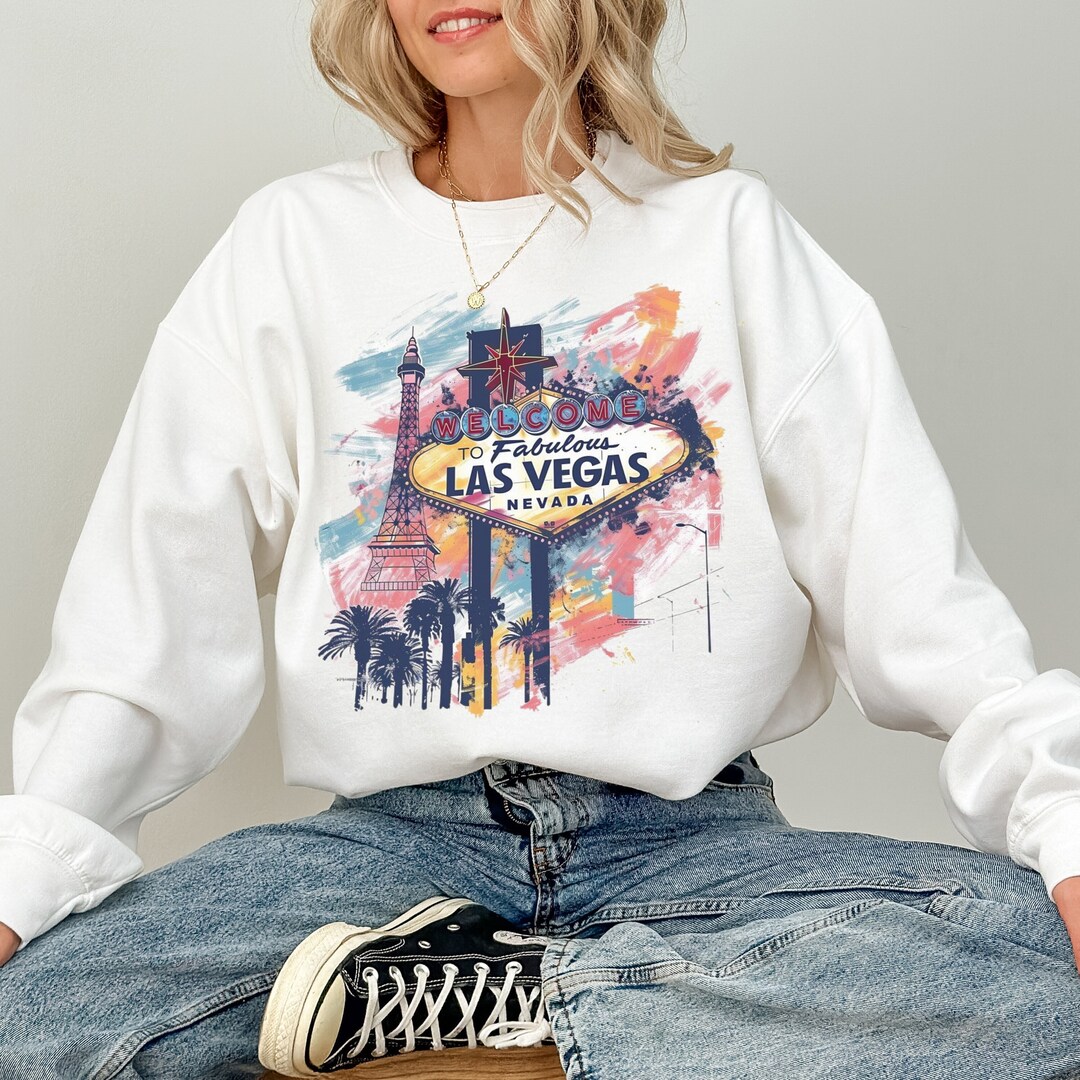 Las Vegas Sweatshirt for Vegas Vacation Girls Vegas Trip Crewneck ...
