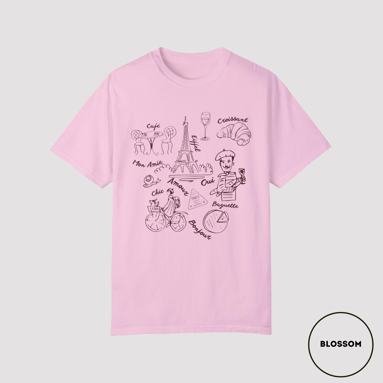 Paris Shirt Comfort Colors® Eiffel Tower Shirt for Paris Vacation T ...