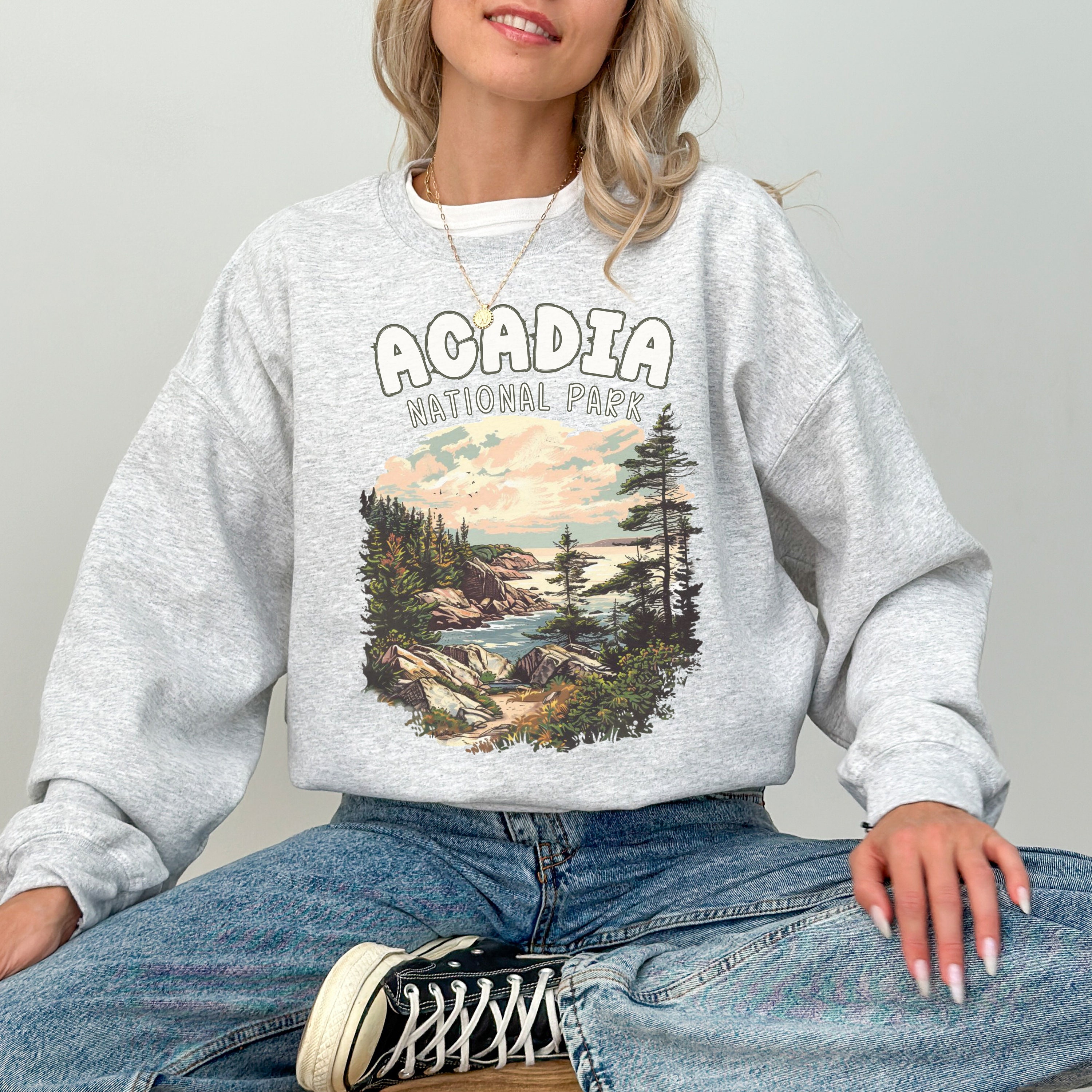 Acadia National Park Sweatshirt for Acadia Vacation Sweater Maine ...