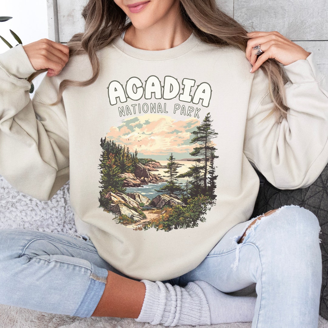 Acadia National Park Sweatshirt for Acadia Vacation Sweater Maine ...
