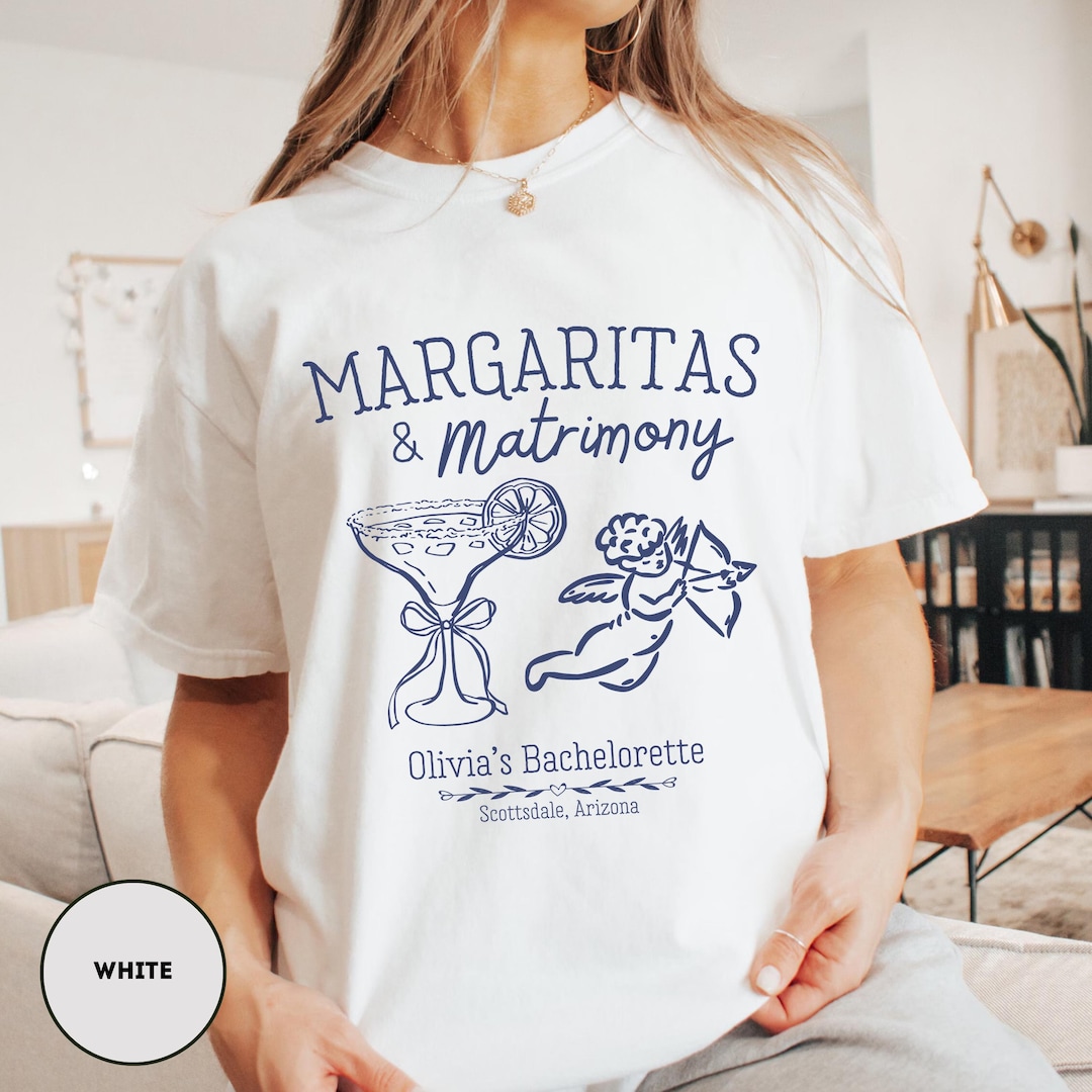 Margs and Matrimony Shirt Bachelorette Shirt Comfort Colors Custom Bach ...