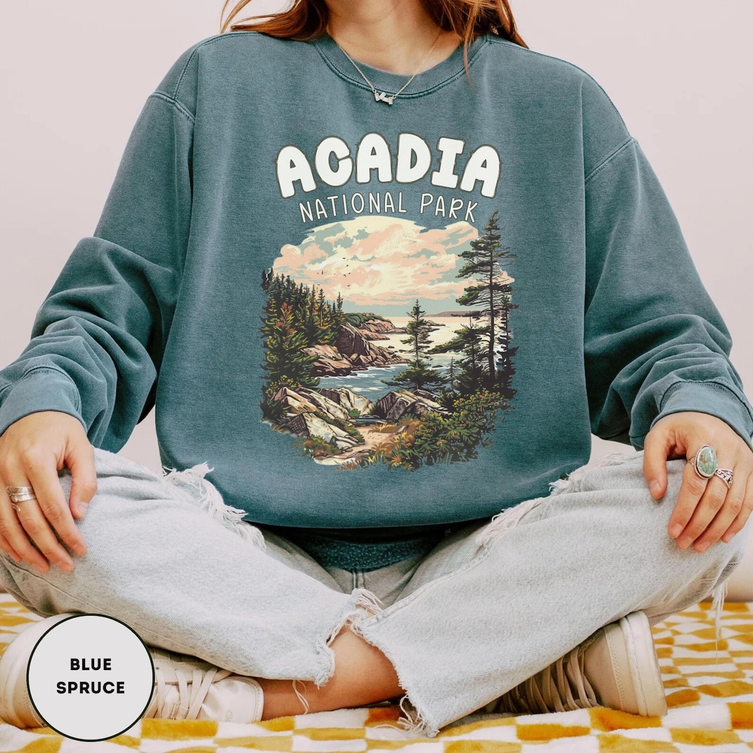 Acadia National Park Comfort Colors Sweatshirt for Acadia Vacation ...