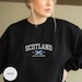 Scotland Embroidered Sweatshirt UK Crewneck Scottish Flag Embroidered ...