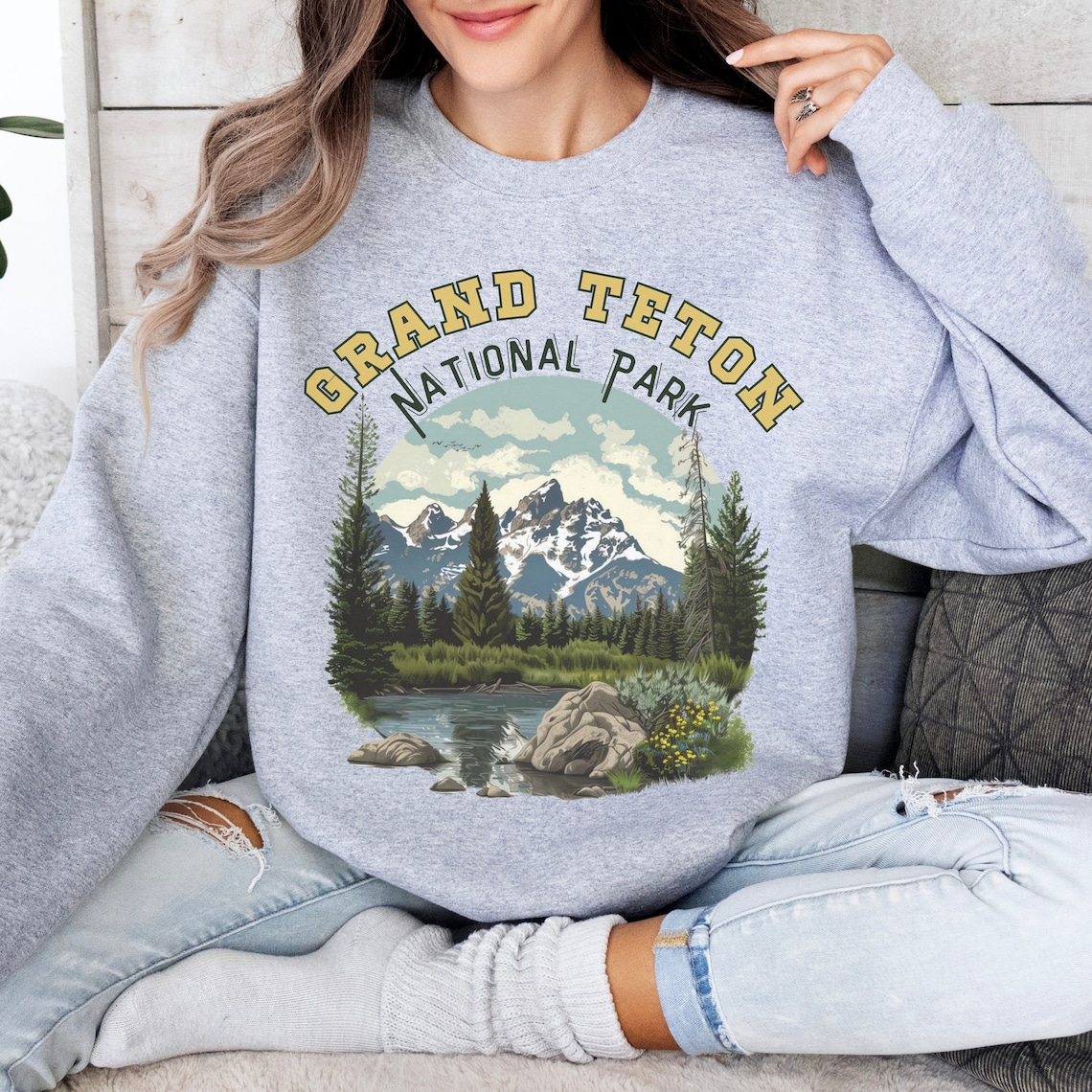 Grand Teton National Park Sweatshirt for Grand Teton Vacation Sweater ...