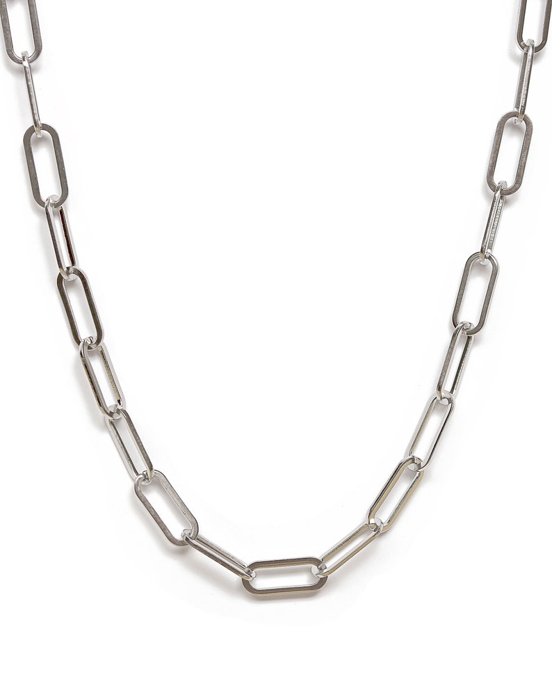 Large Chain Link Necklace by Sainte Lux Trendy Paper Clip Necklace ...