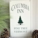 White Christmas Sign Columbia Inn Pine Tree Vermont Wood - Etsy