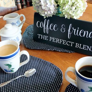 Coffee and Friends Perfect Blend, Wood Sign, Kitchen Decor, Coffee Sign ...