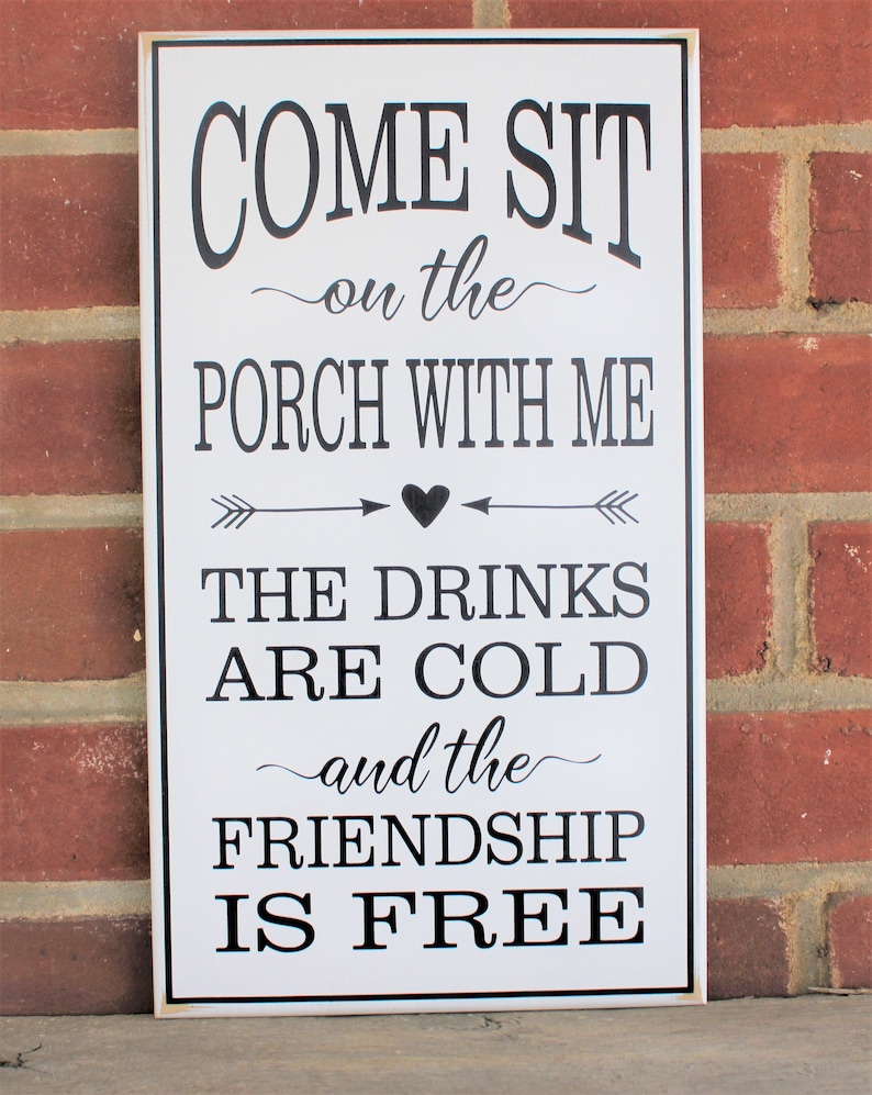 Come Sit on the Porch With Me Welcome Sign for Family and Friends Porch ...