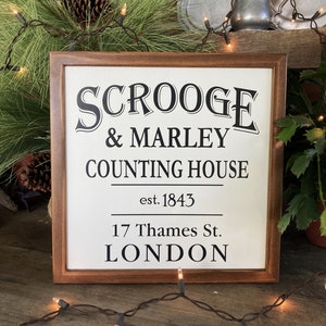 Christmas Sign / Scrooge and Marley Counting House / Christmas Carol ...