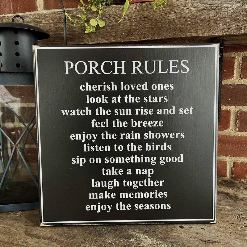 Porch Rules - Etsy
