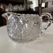 Vintage Crystal Small Pitcher or Creamer Pretty Floral Design - Etsy