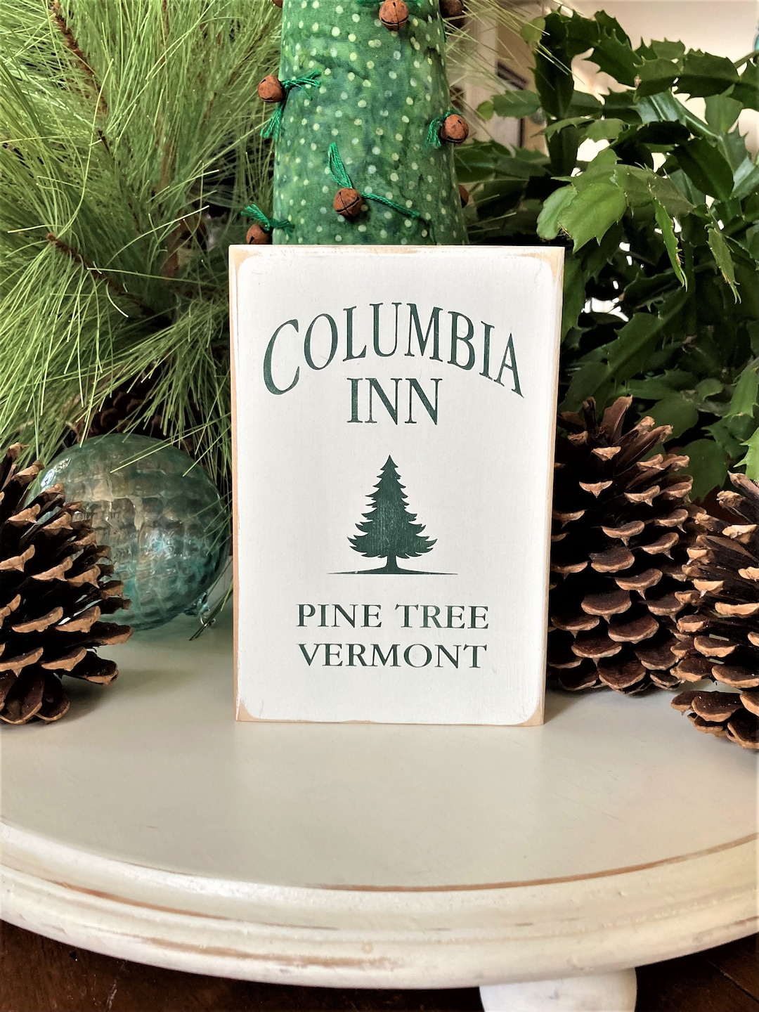 Columbia Inn Mini Sign White Christmas Mini Sign Tiered Tray Decor ...