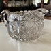 Vintage Crystal Small Pitcher or Creamer Pretty Floral Design - Etsy