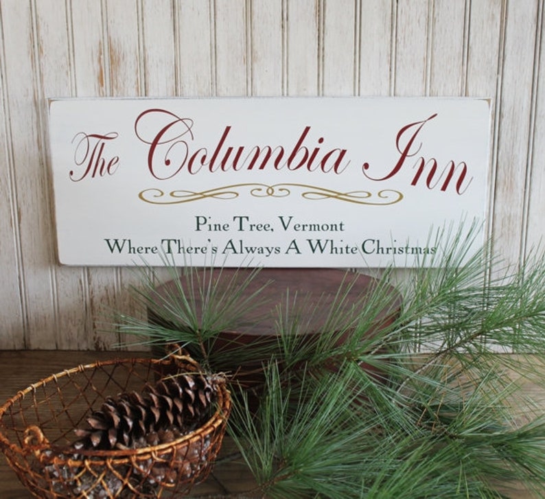Christmas Sign Columbia Inn Christmas Wood Sign - Etsy