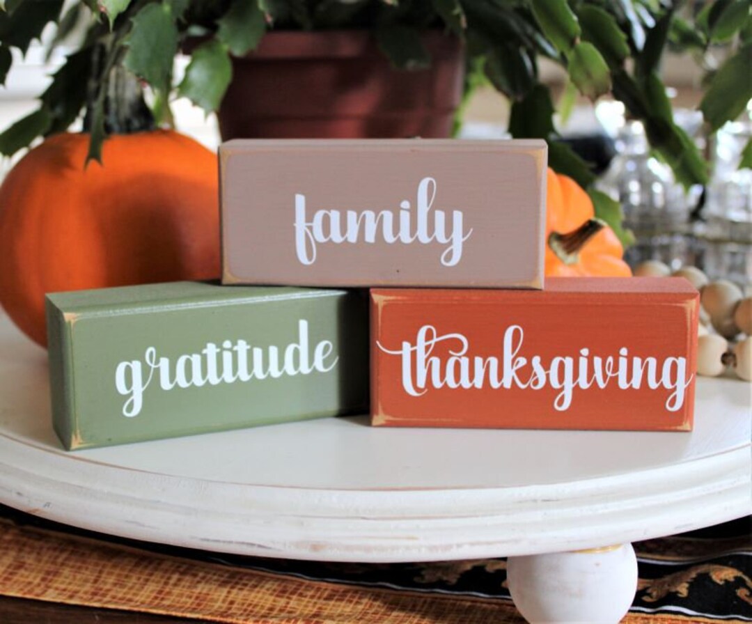 Family Gratitude Thanksgiving, Stacking Blocks, Thanksgiving Sign, Fall ...