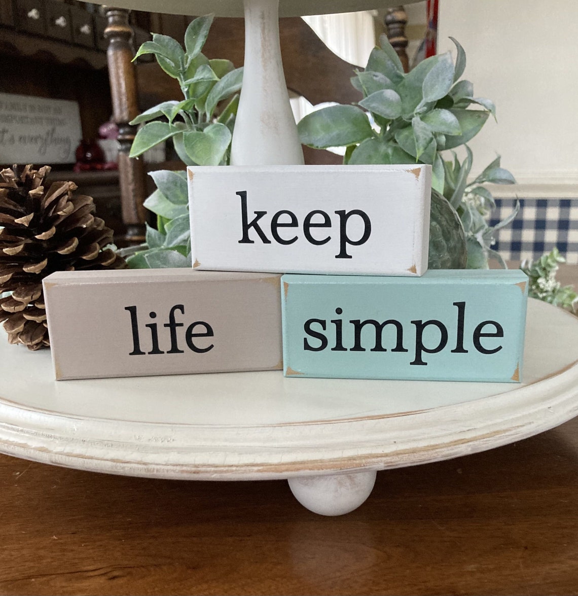 Keep Life Simple Mini Shelf Sitter Blocks - Inspirational- Stacking ...