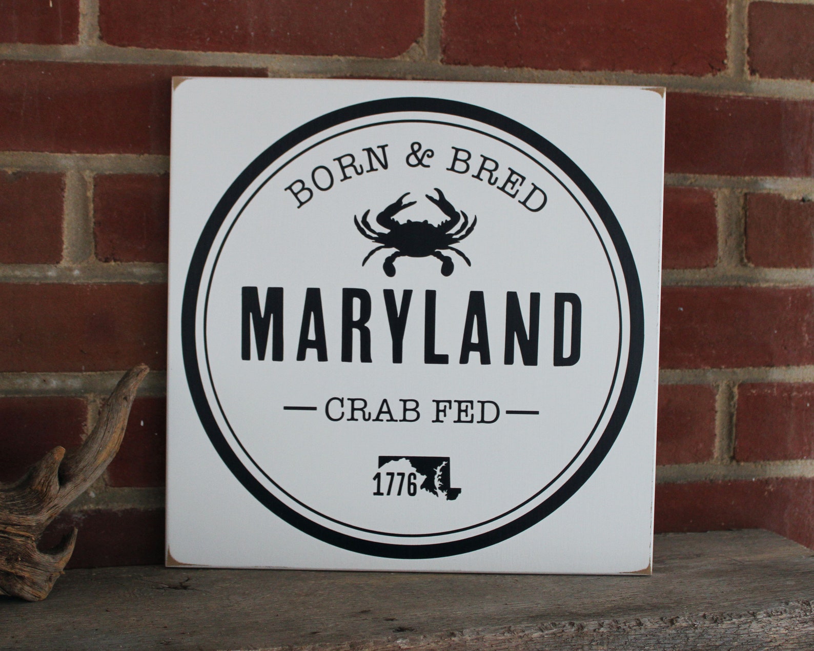 Maryland Sign Born and Bred Gift for Maryland Native - Etsy