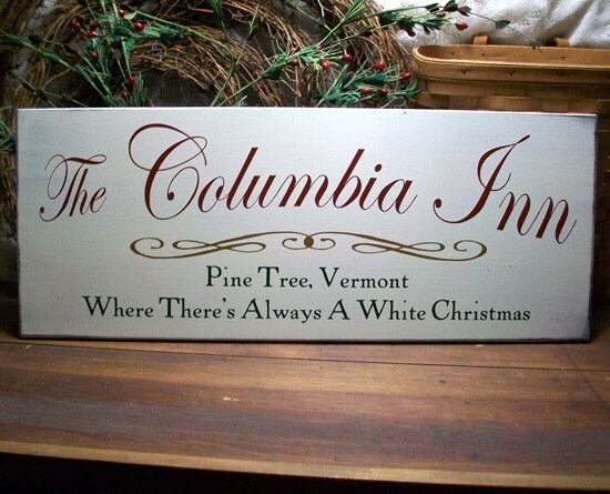 Christmas Sign - Columbia Inn - Christmas Wood Sign - Christmas Decor ...
