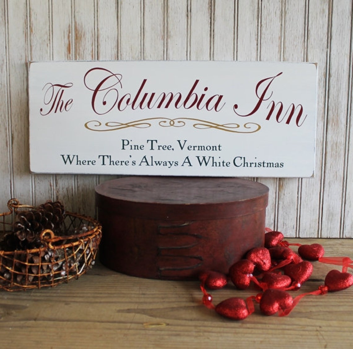 Christmas Sign Columbia Inn Christmas Wood Sign - Etsy
