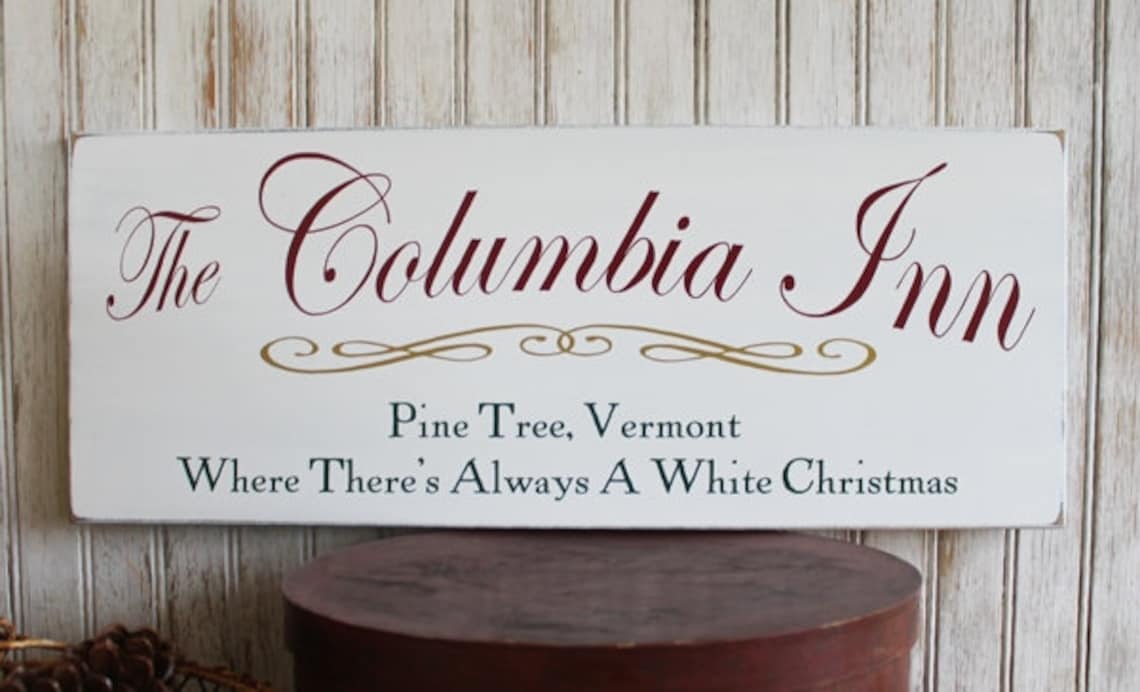 Christmas Sign Columbia Inn Christmas Wood Sign - Etsy