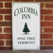 White Christmas Sign Columbia Inn Sign Wood Sign Holiday Decor Pine ...