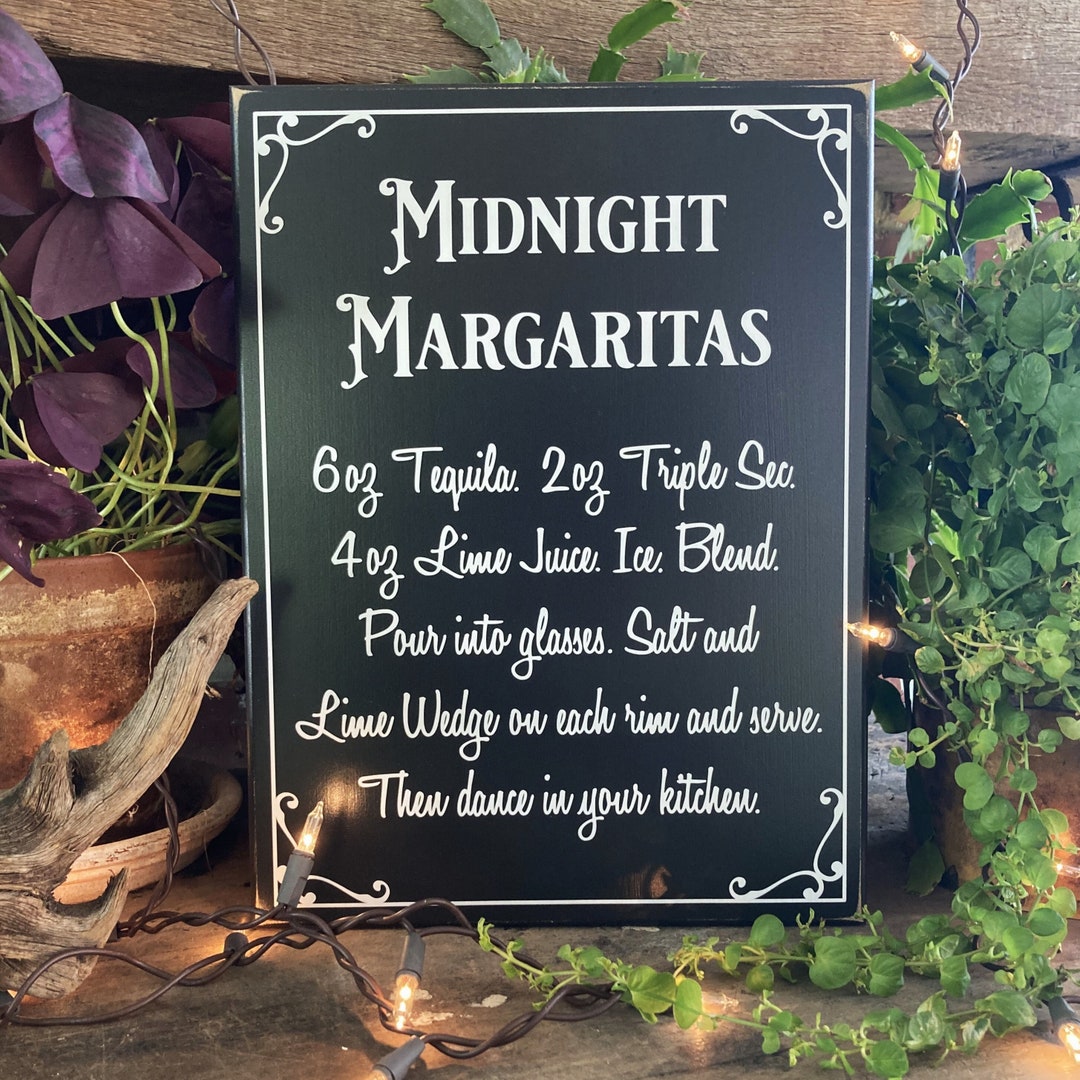 Midnight Margaritas Practical Magic Wood Sign Dance in Your Kitchen - Etsy