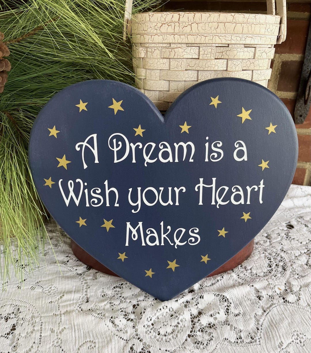 A Dream is a Wish Your Heart Makes Wood Sign - Etsy