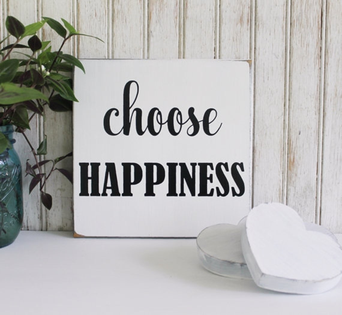 Choose Happiness Sign Family Sign Signs With Sayings Housewarming Gift ...