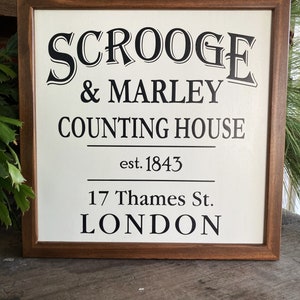 Christmas Sign / Scrooge and Marley Counting House / Christmas Carol ...