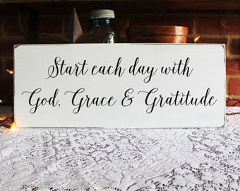 Grace and Gratitude Sign - Etsy