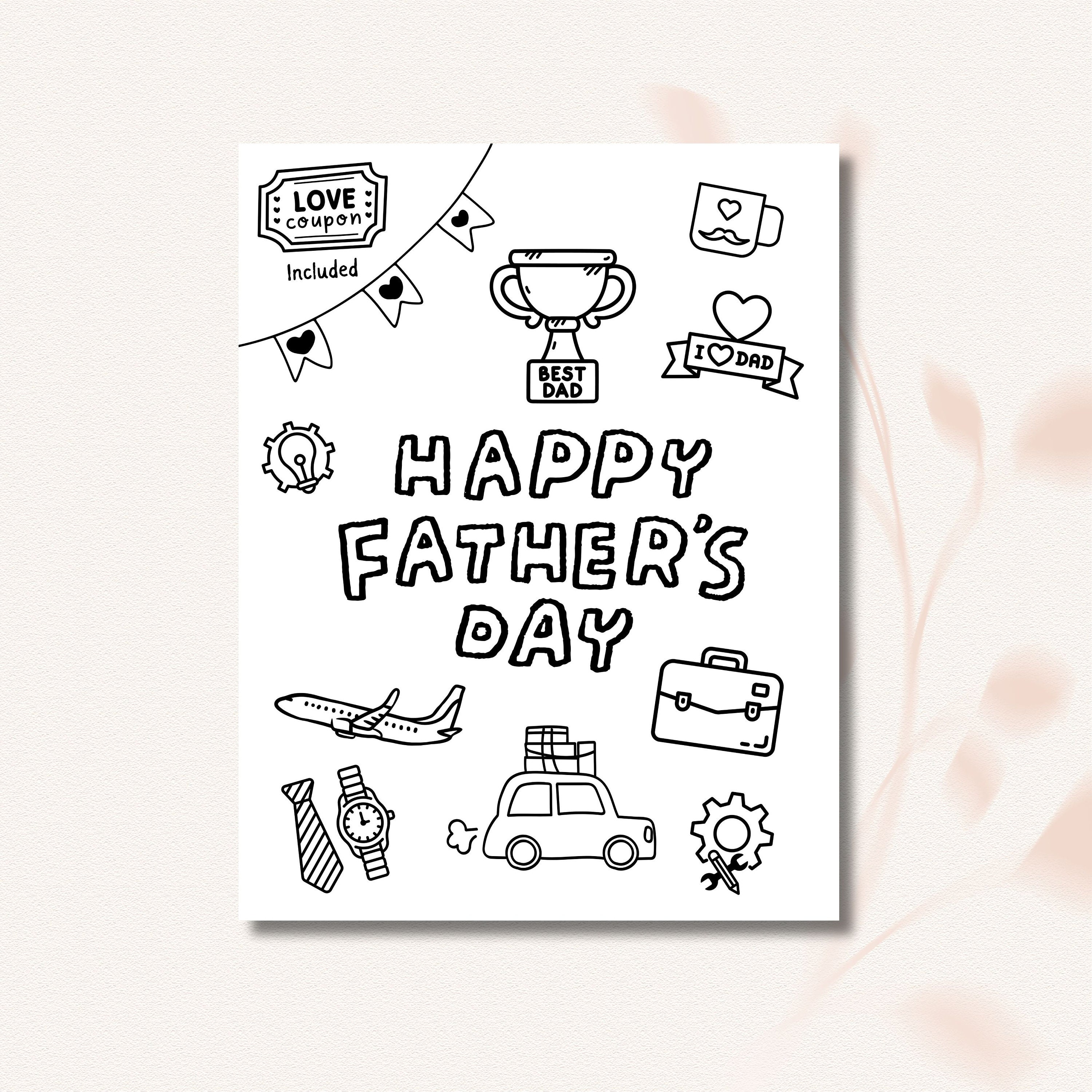 Father's Day Coloring Bundle | Printable Coloring Pages & Coupons for ...