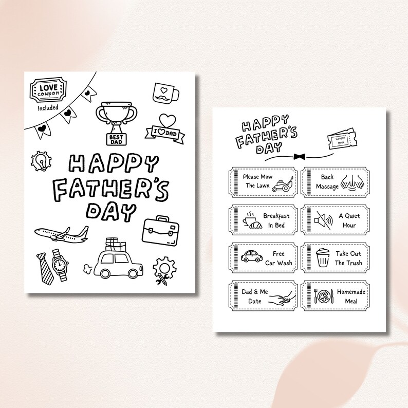 Father's Day Coloring Bundle | Printable Coloring Pages & Coupons for ...