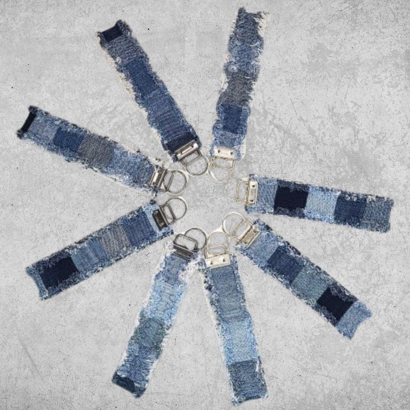 Denim Keychain - Etsy