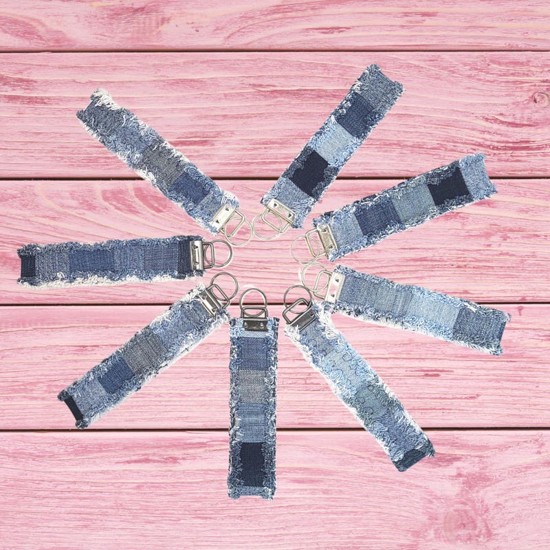 Denim Keychain - Etsy