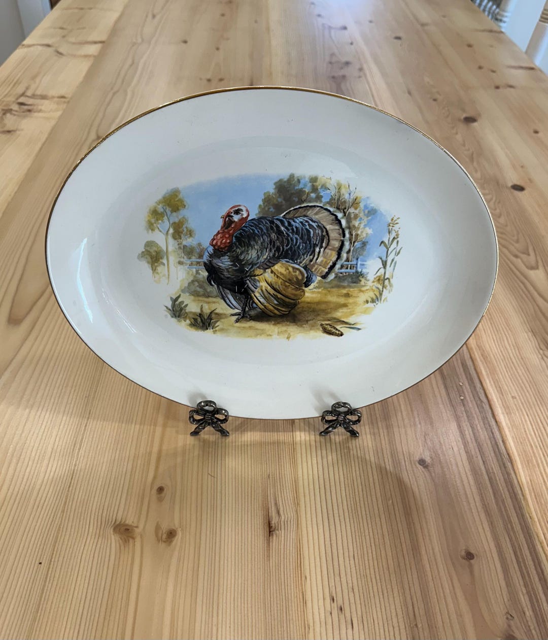 Vintage Homer Laughlin Turkey Platter, 13 1/2" - Etsy