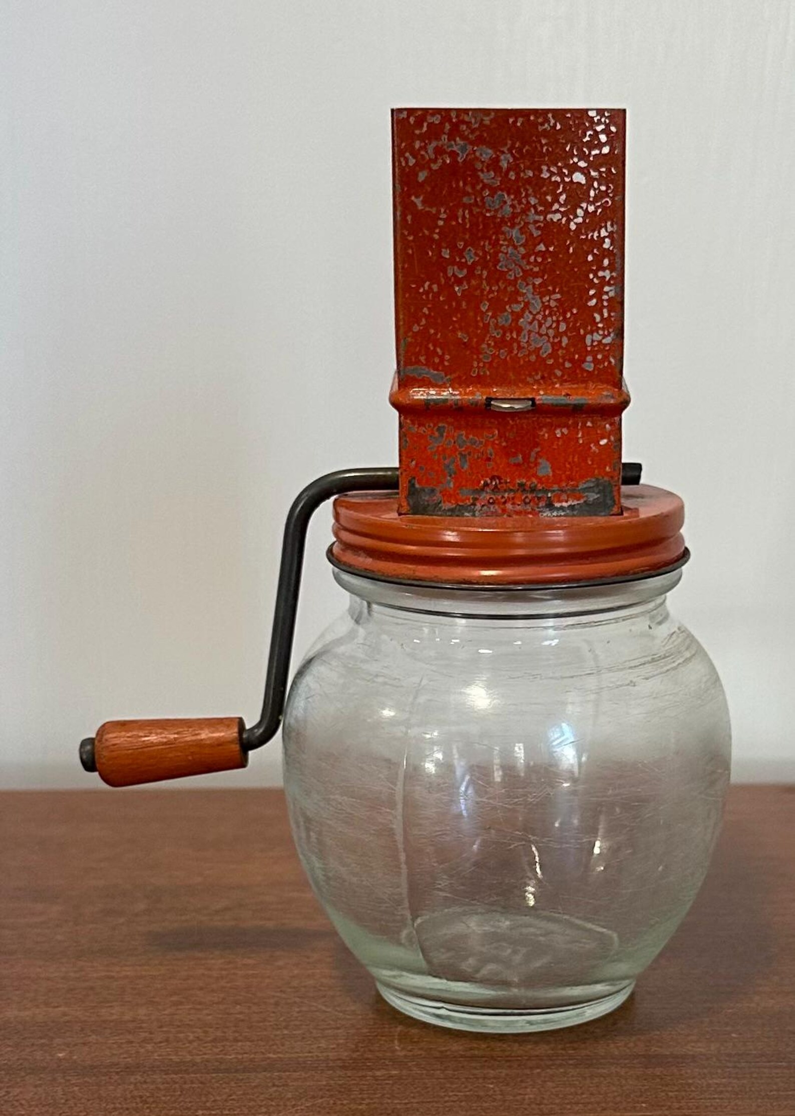 Vintage Hazel Atlas Nut Grinder From the 1940's With Hand Painted ...