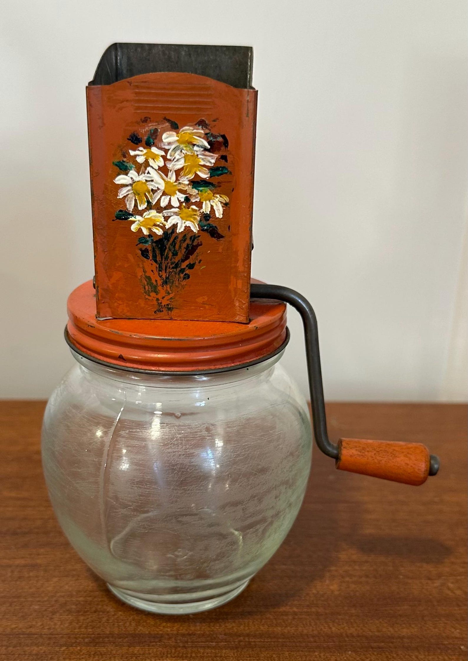 Vintage Hazel Atlas Nut Grinder From the 1940's With Hand Painted ...