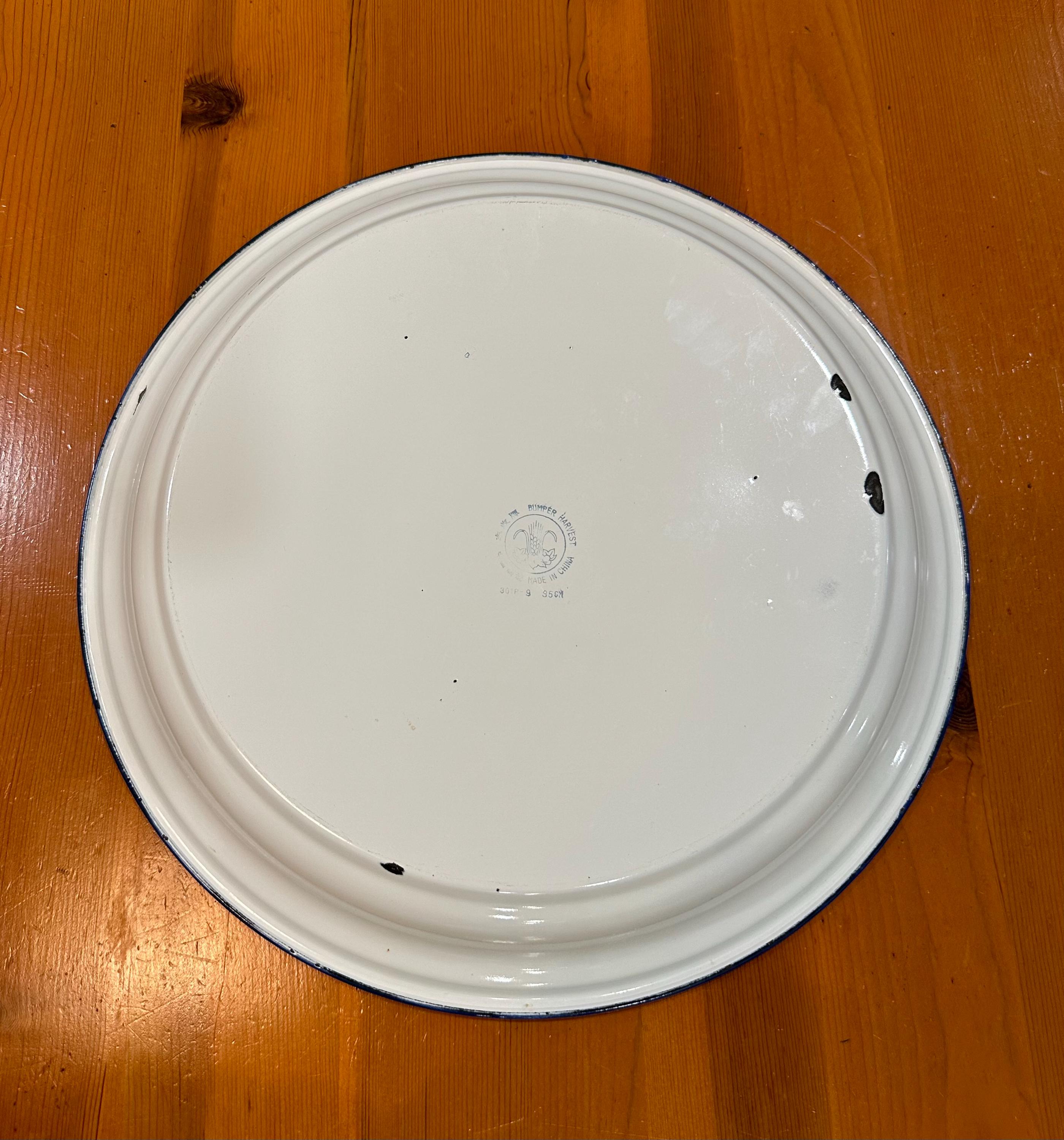 Vintage Enamelware Tray With Flowers - Etsy